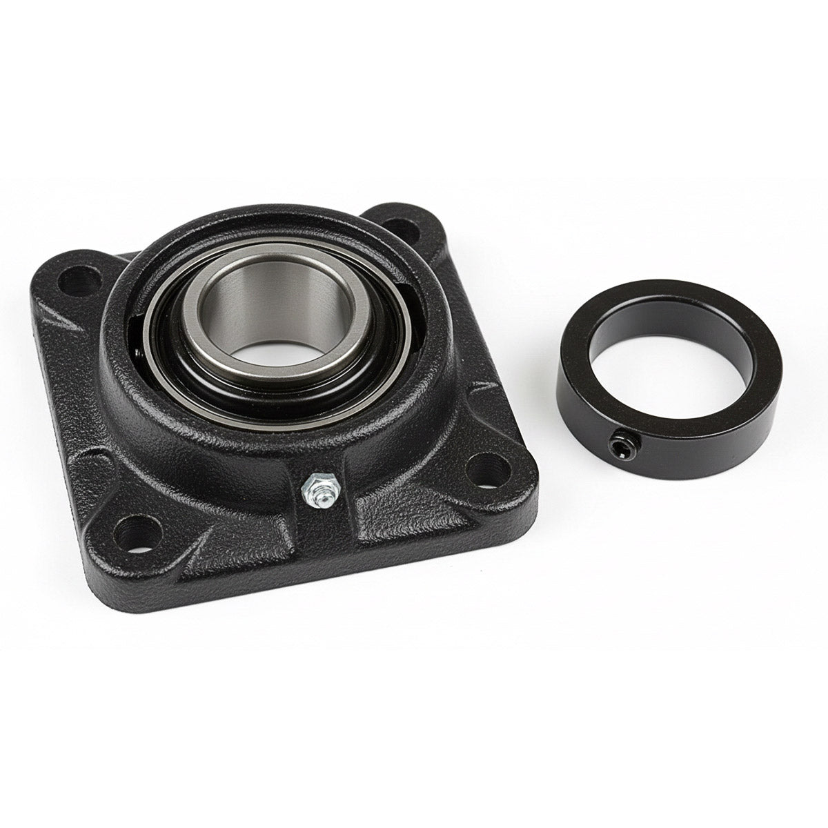 4 HOLE CAST IRON FLANGE WITH 1-15/16" BEARING - ECCENTRIC LOCK COLLAR ...