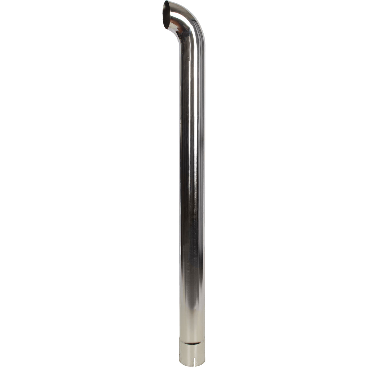 Universal Exhaust Stack Pipe - 3-1/2" x 48", Curved, Chrome | Quality ...