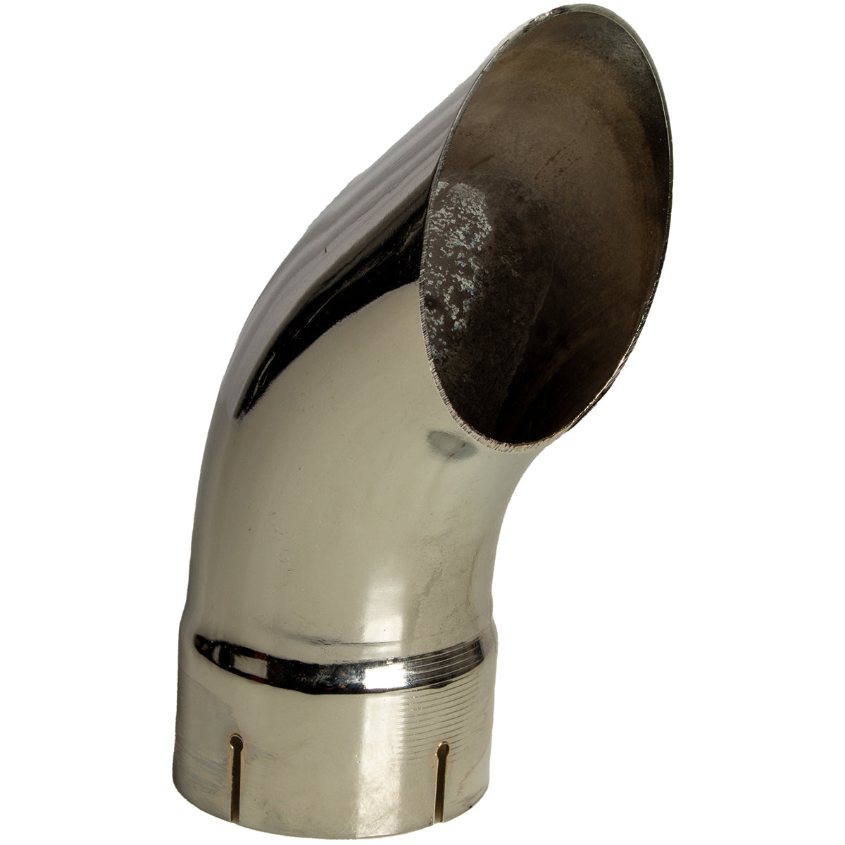 Universal Exhaust Stack Pipe - 4-1/2" x 12", Curved, Chrome | Quality ...