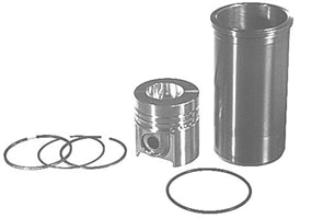 SLEEVE & PISTON KIT. CONTAINS SLEEVES (NO GROOVES ON SLEEVES), 3 RING ...