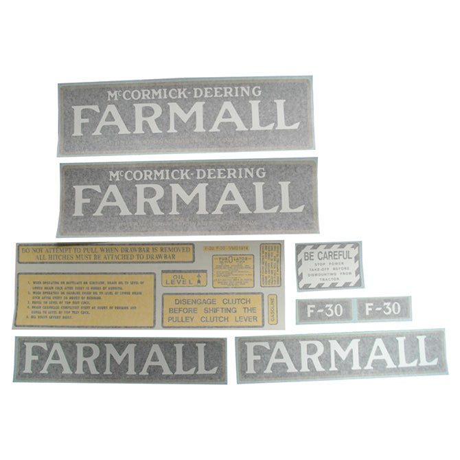 Decal Set for International / Farmall F-30 Vinyl | Quality Farm Supply
