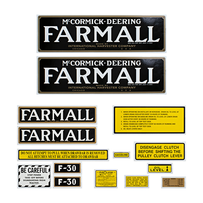 Decal Set for International / Farmall F-30 Narrow Tread | Quality Farm ...