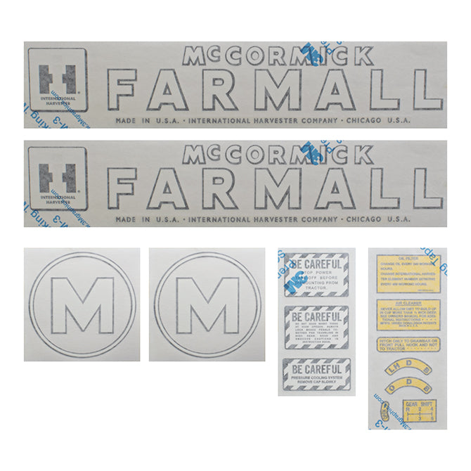 Decal Set for International / Farmall M 1945-1952 Vinyl - "IH McCORMICK ...