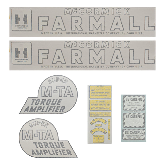 Decal Set for International / Farmall Super MTA Vinyl - "IH McCORMICK ...