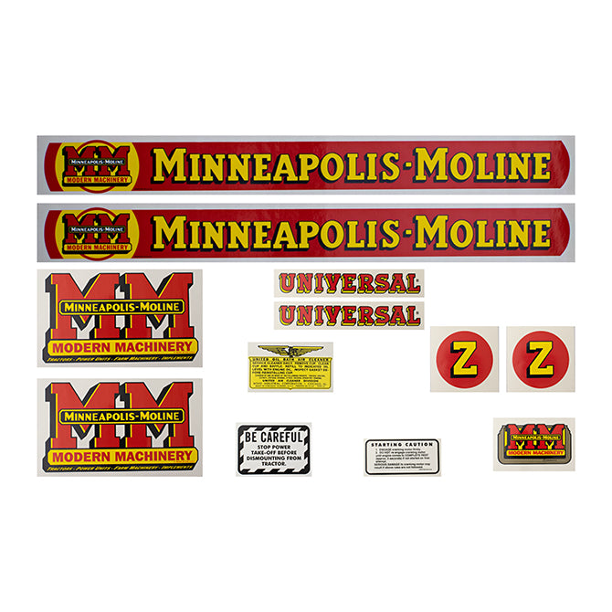 Decal Set for Minneapolis Moline Z | Quality Farm Supply