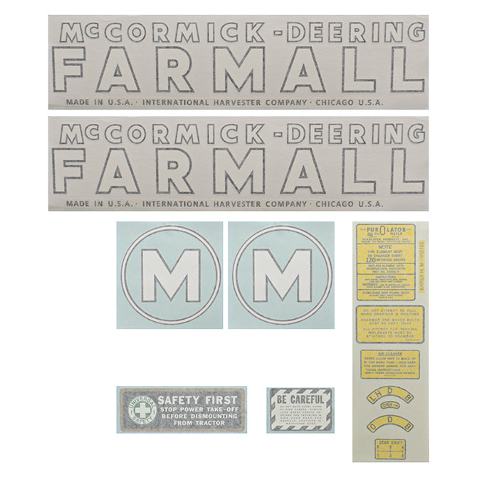 Decal Set for International / Farmall M 1939-1944 Vinyl - "McCORMICK ...