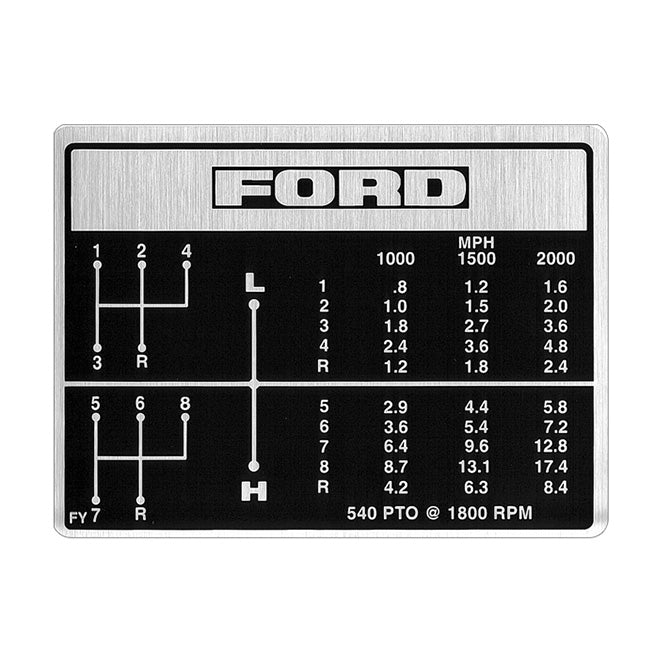 Shift Pattern Decal for Ford 2000, 3000 | Quality Farm Supply