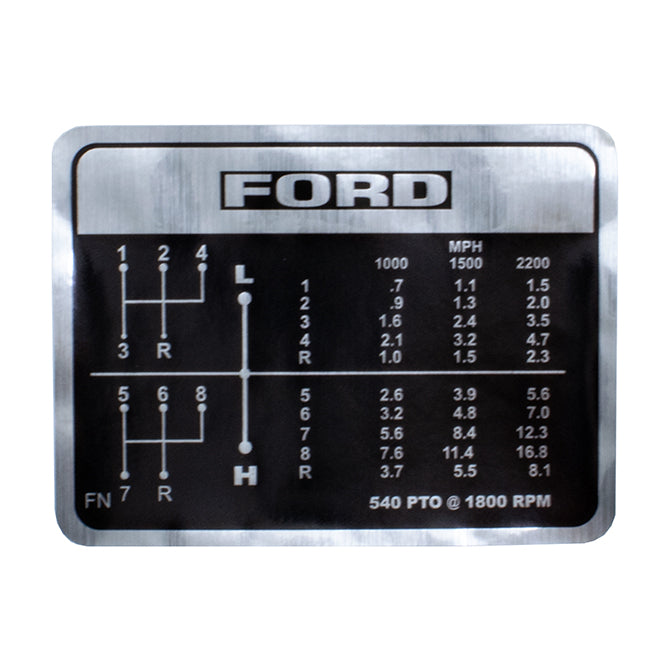 Shift Pattern Decal for Ford 4000 | Quality Farm Supply