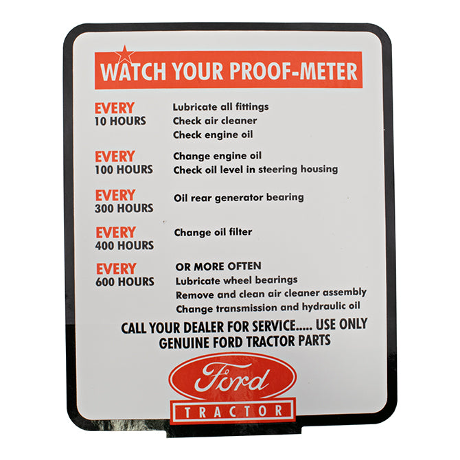 Tachometer Decal for Ford 8N | Quality Farm Supply