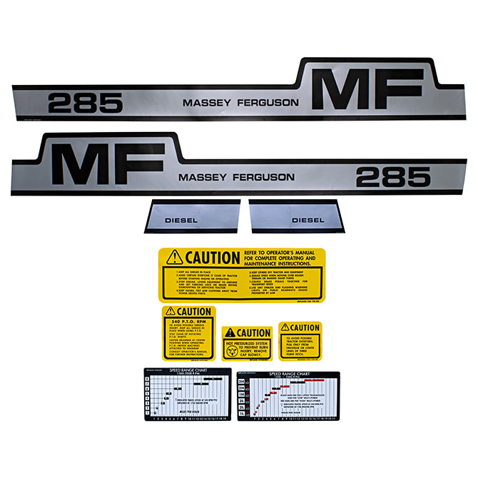 Decal Set for Massey Ferguson 285 Mylar | Quality Farm Supply