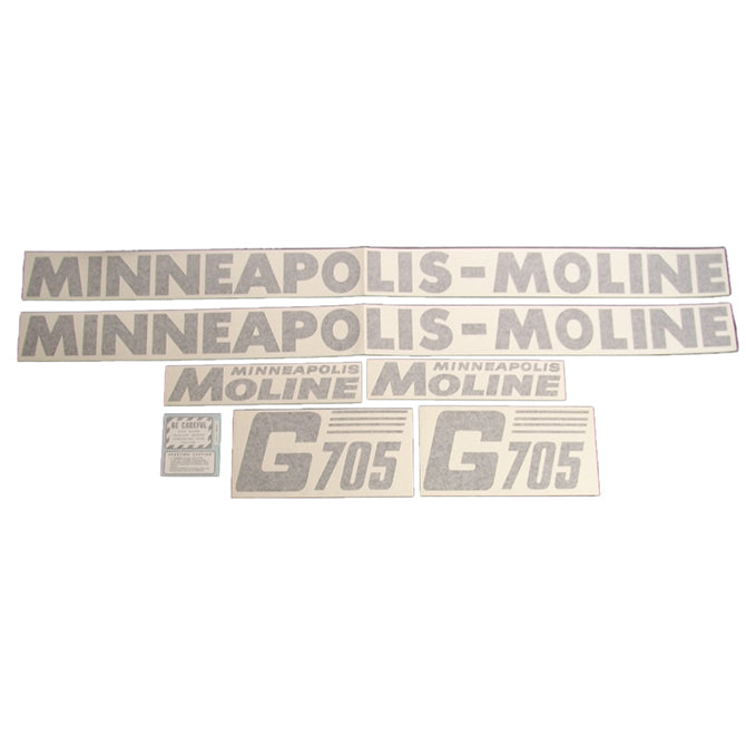 Decal Set for Minneapolis Moline G705 Slanted Lettering Vinyl - Slanted ...