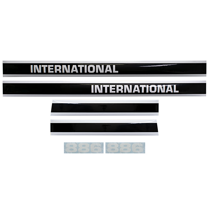 Decal Set for International / Farmall 886 w/ Cab Mylar - Black & White ...