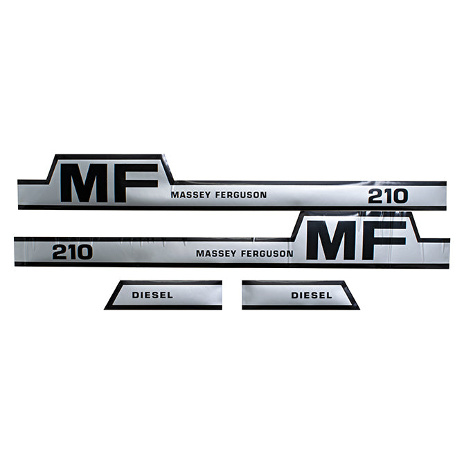 Decal Set for Massey Ferguson 210 Mylar - Hood Only | Quality Farm Supply