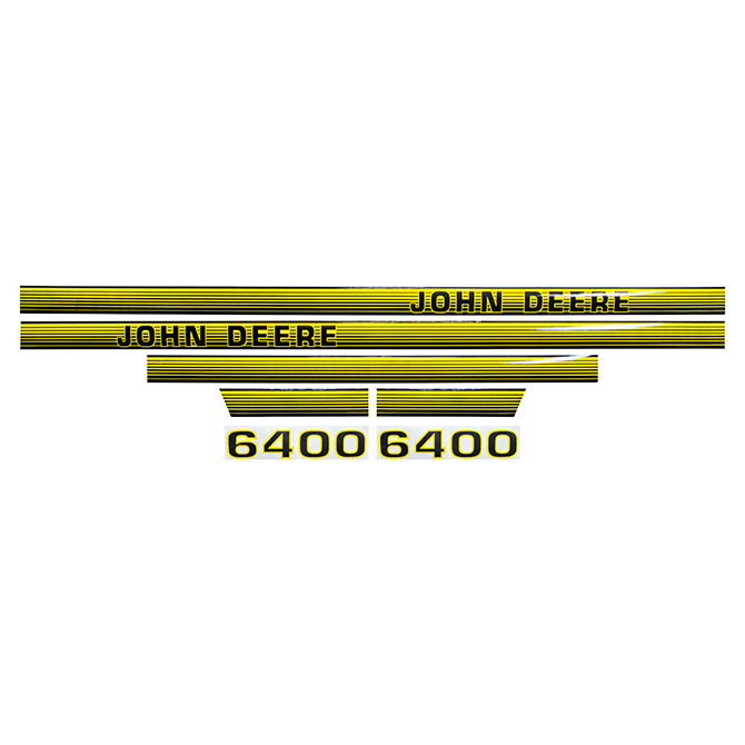 Decal Set for John Deere 6400 Mylar - Hood Only | Quality Farm Supply