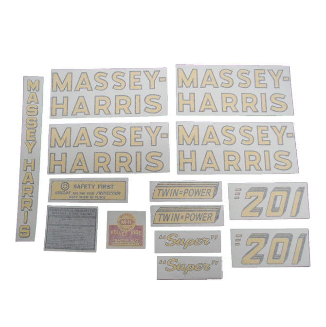 Decal Set for Massey Harris 201 Standard Vinyl | Quality Farm Supply