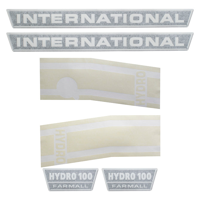 Decal Set for International / Farmall Hydro 100 Vinyl - Black & Chrome ...